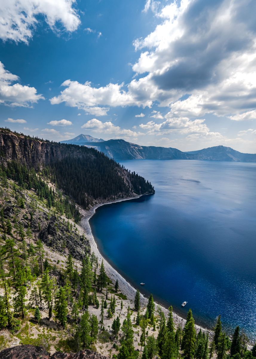 'Blue Lake' Poster, picture, metal print, paint by Lucas Moore | Displate