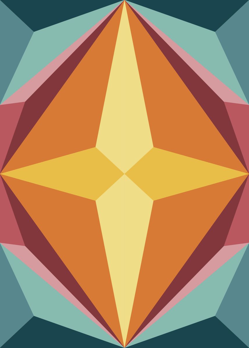 '70s Geometric Pattern 2' Poster by Josh B | Displate