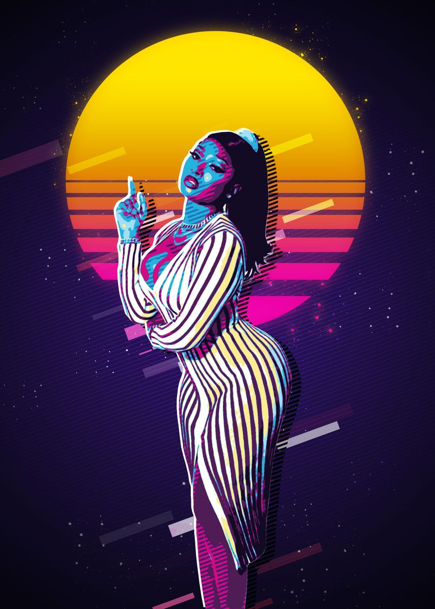 'Megan Thee Stallion' Poster by Trending Music Retro | Displate