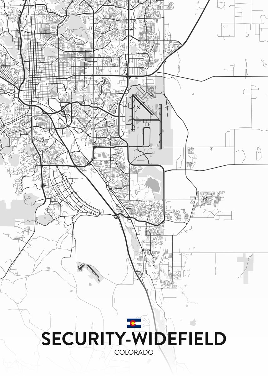 'Security Widefield CO' Poster, picture, metal print, paint by IMR ...