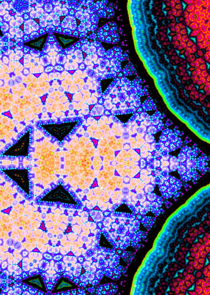 'Psychedelic Funky Fractal' Poster by Kaleiope Studio | Displate