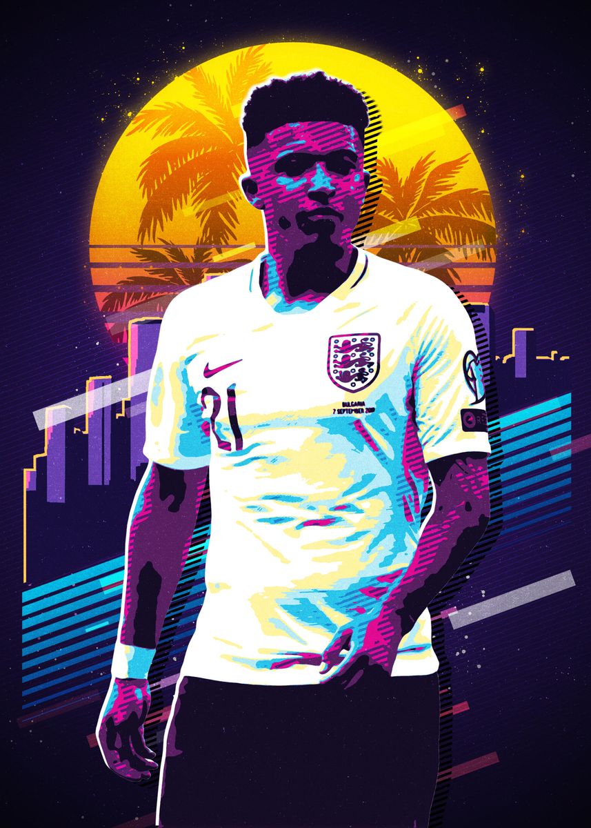 'Jadon Sancho Football' Poster by Sport Posters | Displate