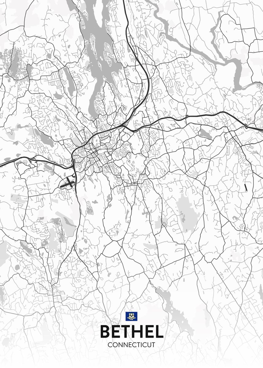 'Bethel CT' Poster, picture, metal print, paint by IMR Designs | Displate