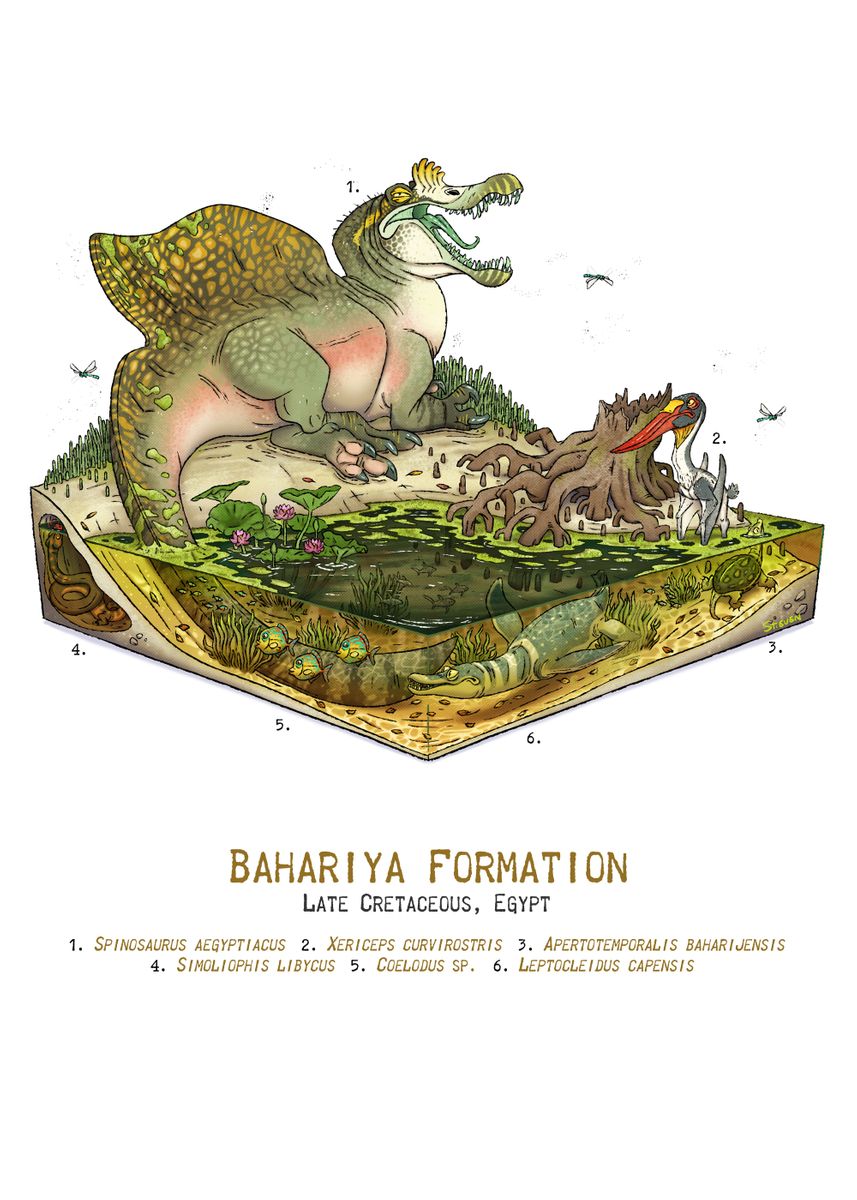 'Bahariya Formation' Poster, picture, metal print, paint by stieven ...