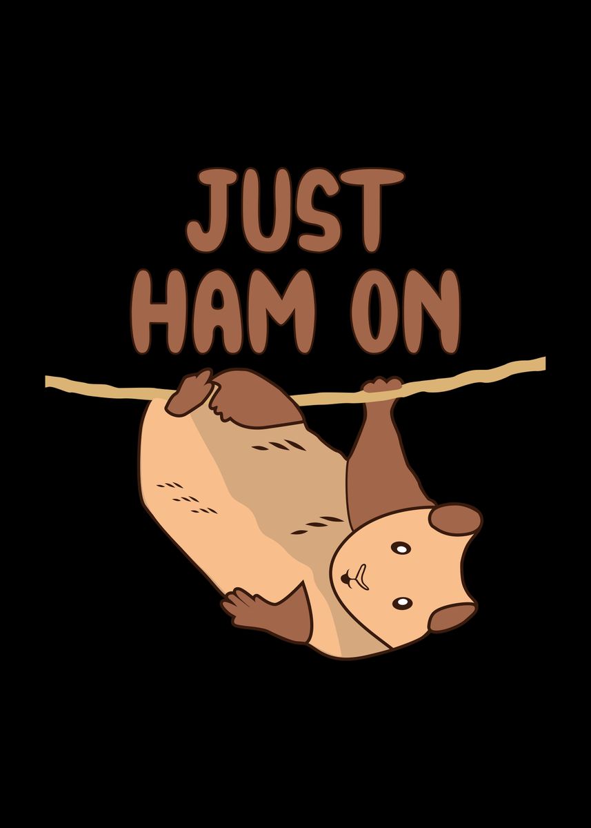 'Just ham on' Poster, picture, metal print, paint by Lukes Pixel Studio ...