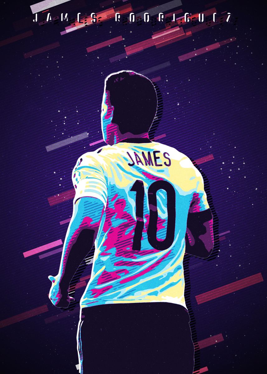 'James Rodriguez Football' Poster by Zachariah Stacey | Displate