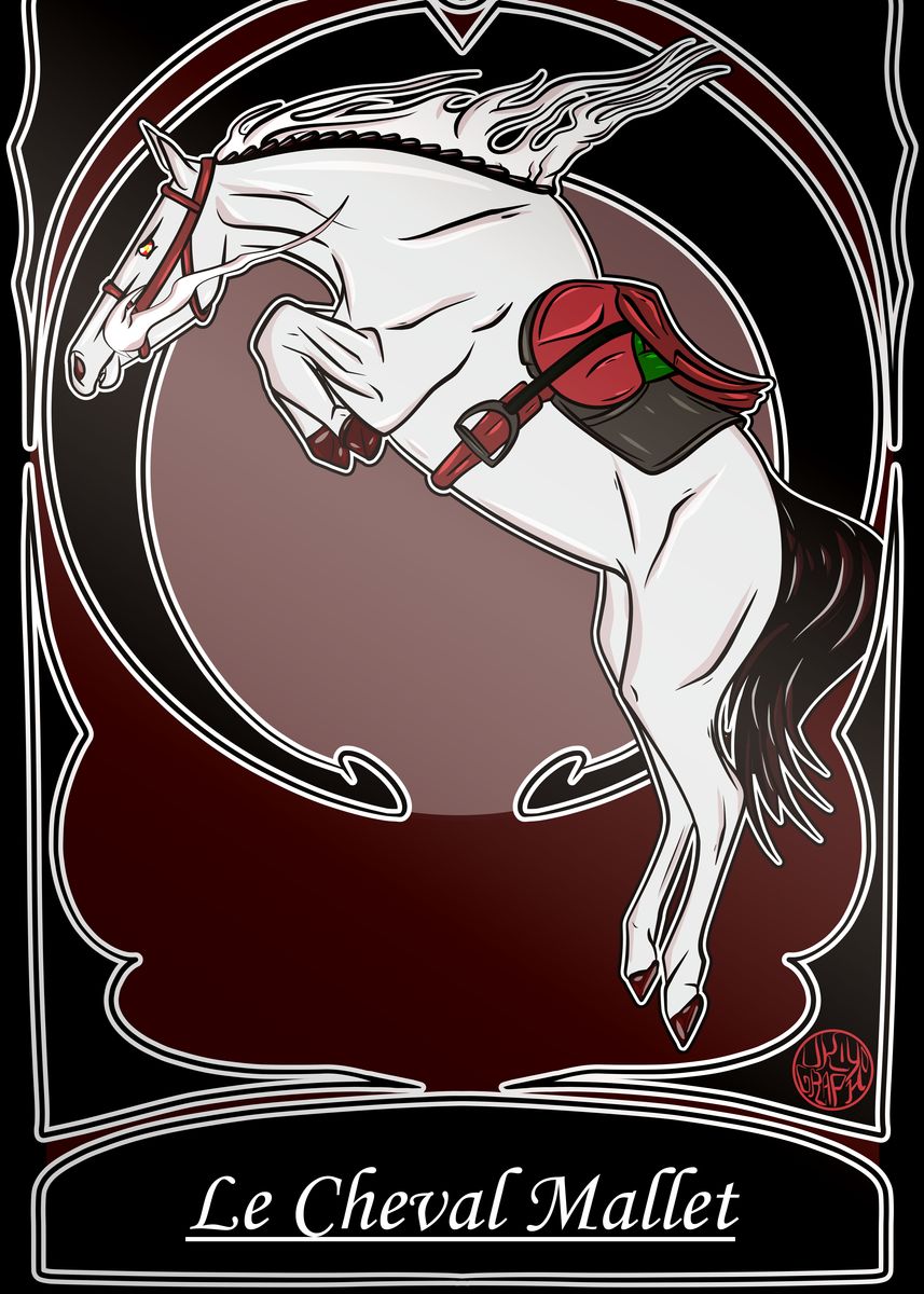 'Cheval Maillet' Poster, picture, metal print, paint by Ukiyograph ...