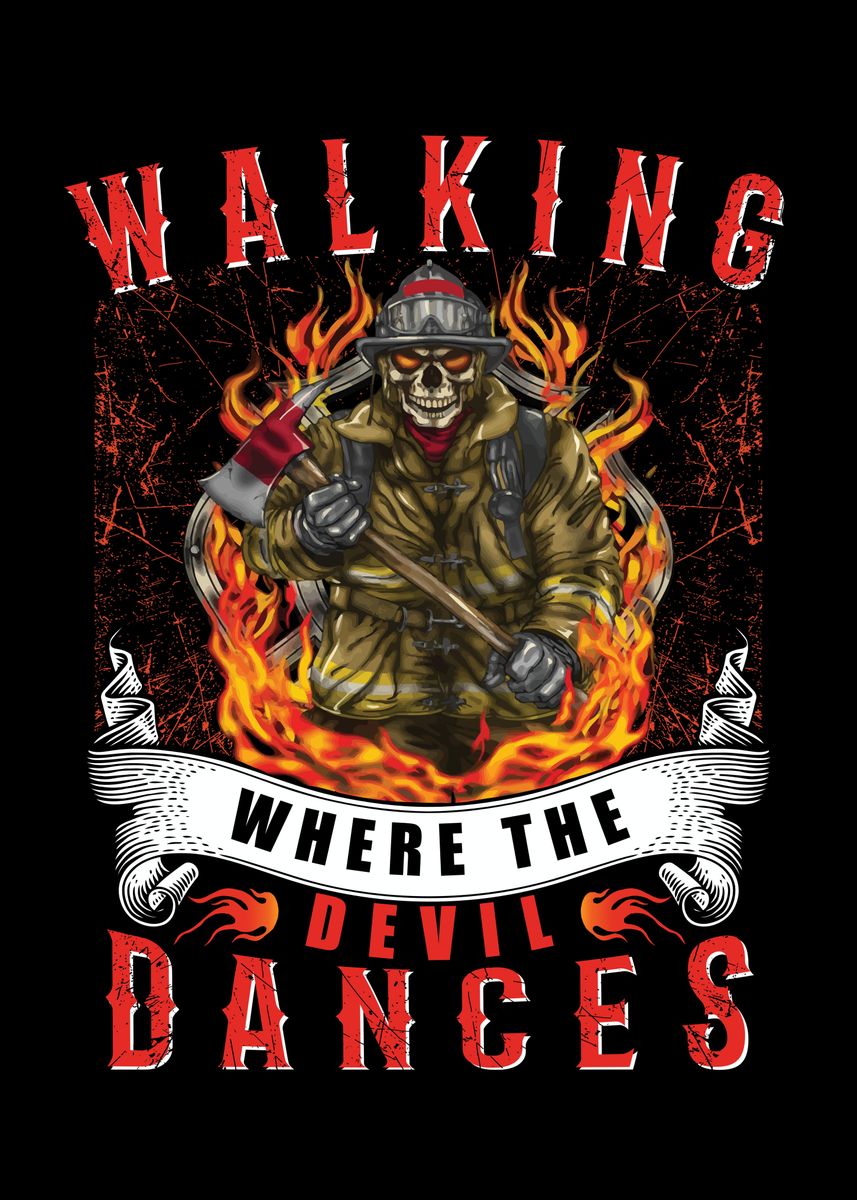 'Walking Where The Devil' Poster, picture, metal print, paint by Poster ...
