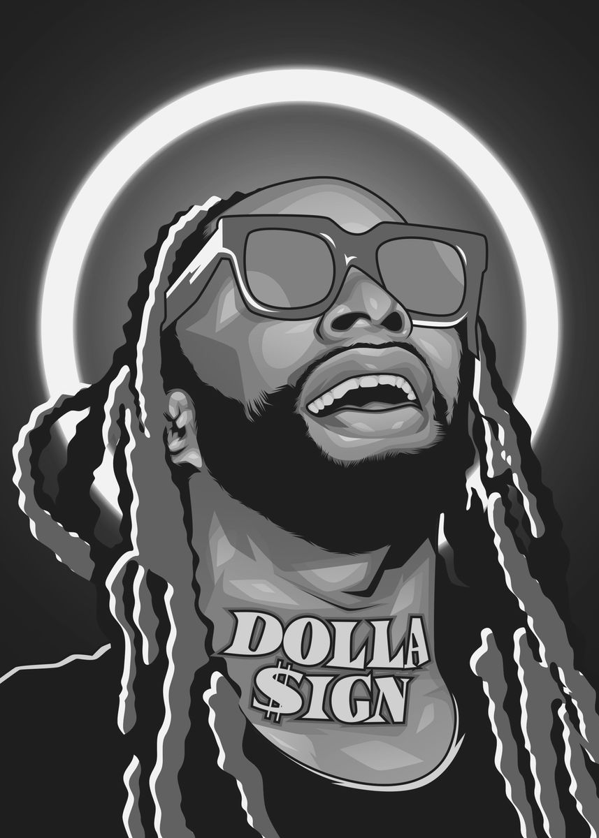 'Ty Dolla Sign Bnw' Poster, picture, metal print, paint by Colorize ...