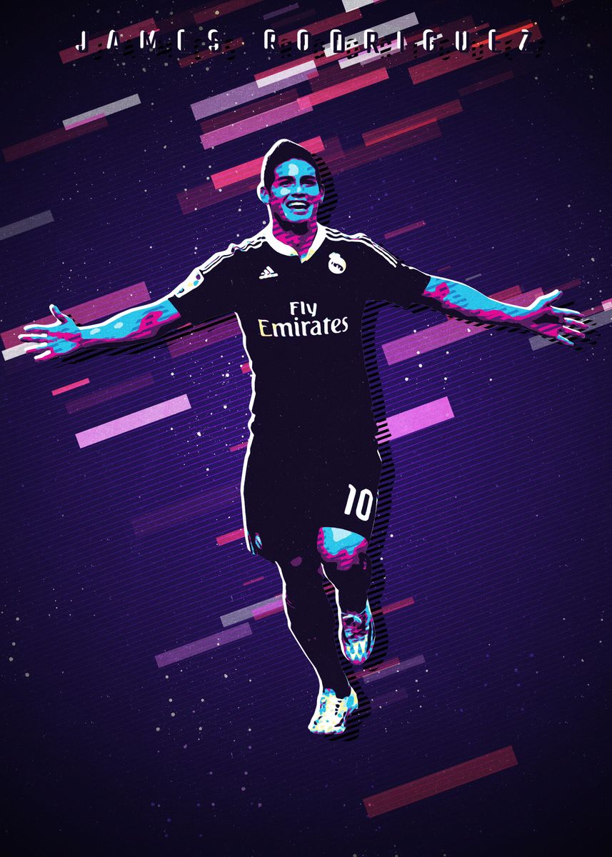 'James Rodriguez Football' Poster by Zachariah Stacey | Displate