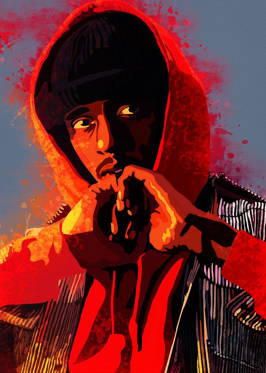 '6lack RicardoValdez' Poster, picture, metal print, paint by Dutton Jerrell | Displate