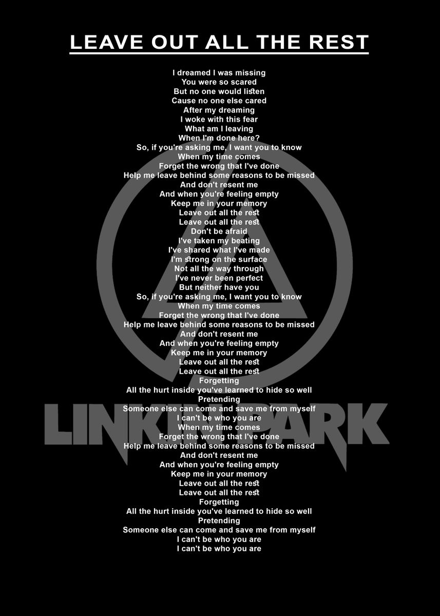 'Lyric linkin park' Poster by Rijis Art | Displate