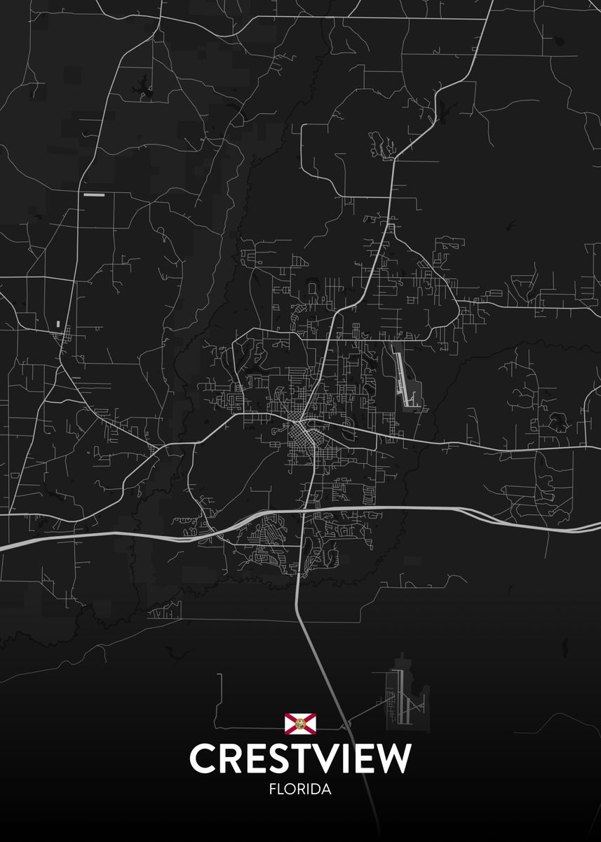 'Crestview FL' Poster, picture, metal print, paint by IMR Designs ...