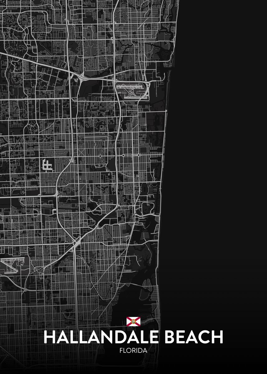 'Hallandale Beach FL' Poster, picture, metal print, paint by IMR ...