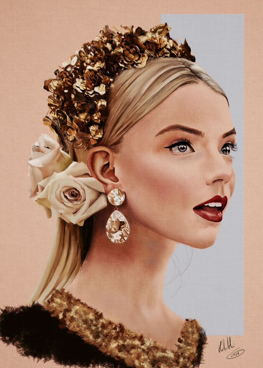 'Anya Taylor Joy' Poster, picture, metal print, paint by Michele ...