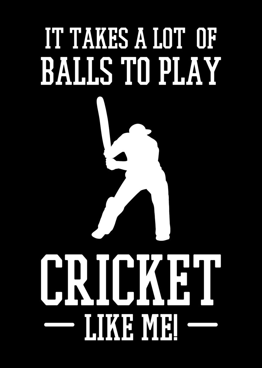 'Funny Cricket' Poster, picture, metal print, paint by FunnyGifts ...