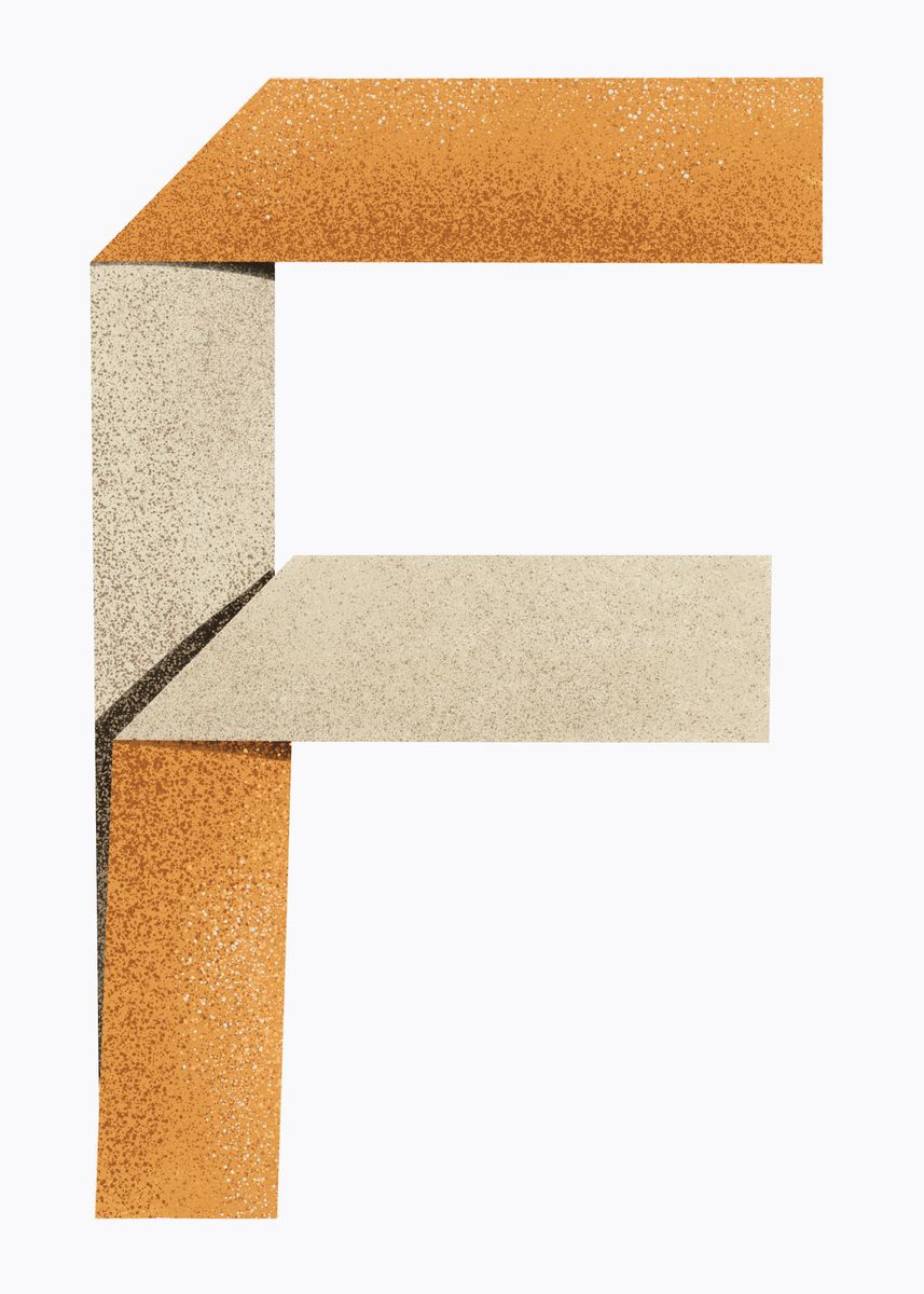 'F Paper Letter' Poster, picture, metal print, paint by Peter Green ...