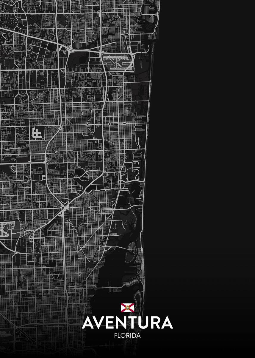 'Aventura FL' Poster, picture, metal print, paint by IMR Designs | Displate