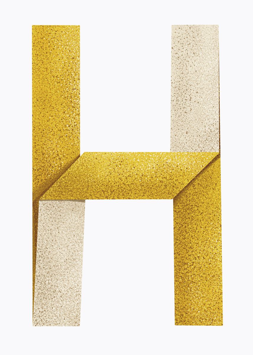 'H Paper Letter' Poster, picture, metal print, paint by Peter Green ...