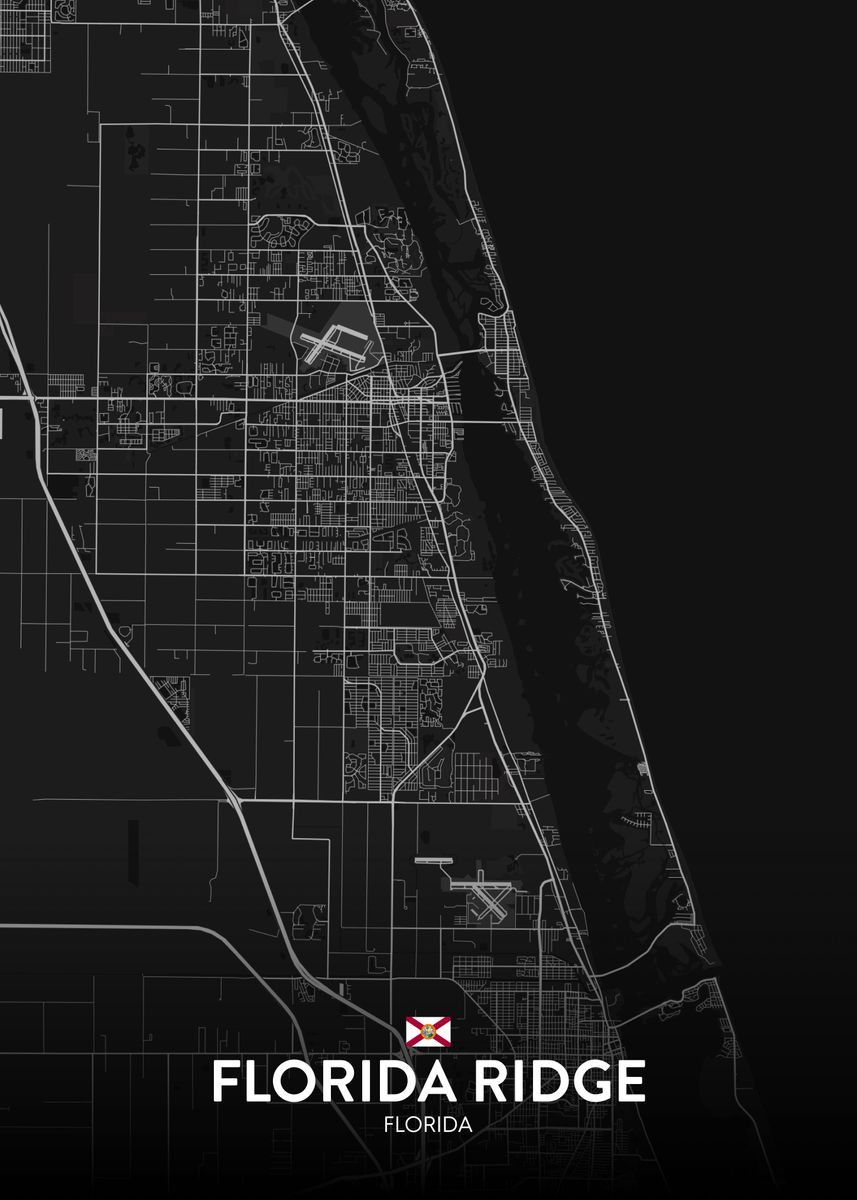 'Florida Ridge FL' Poster, picture, metal print, paint by IMR Designs ...