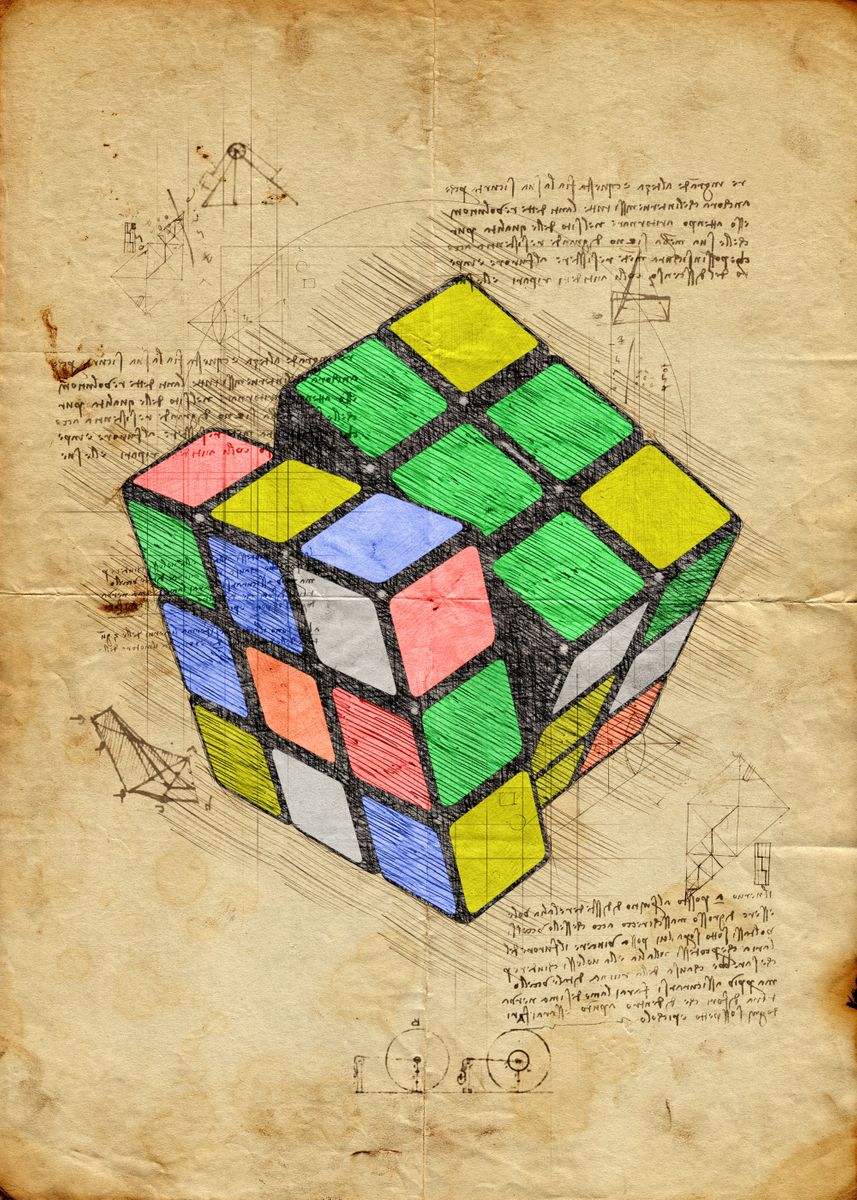 'Cube' Poster, picture, metal print, paint by Posterlicious | Displate