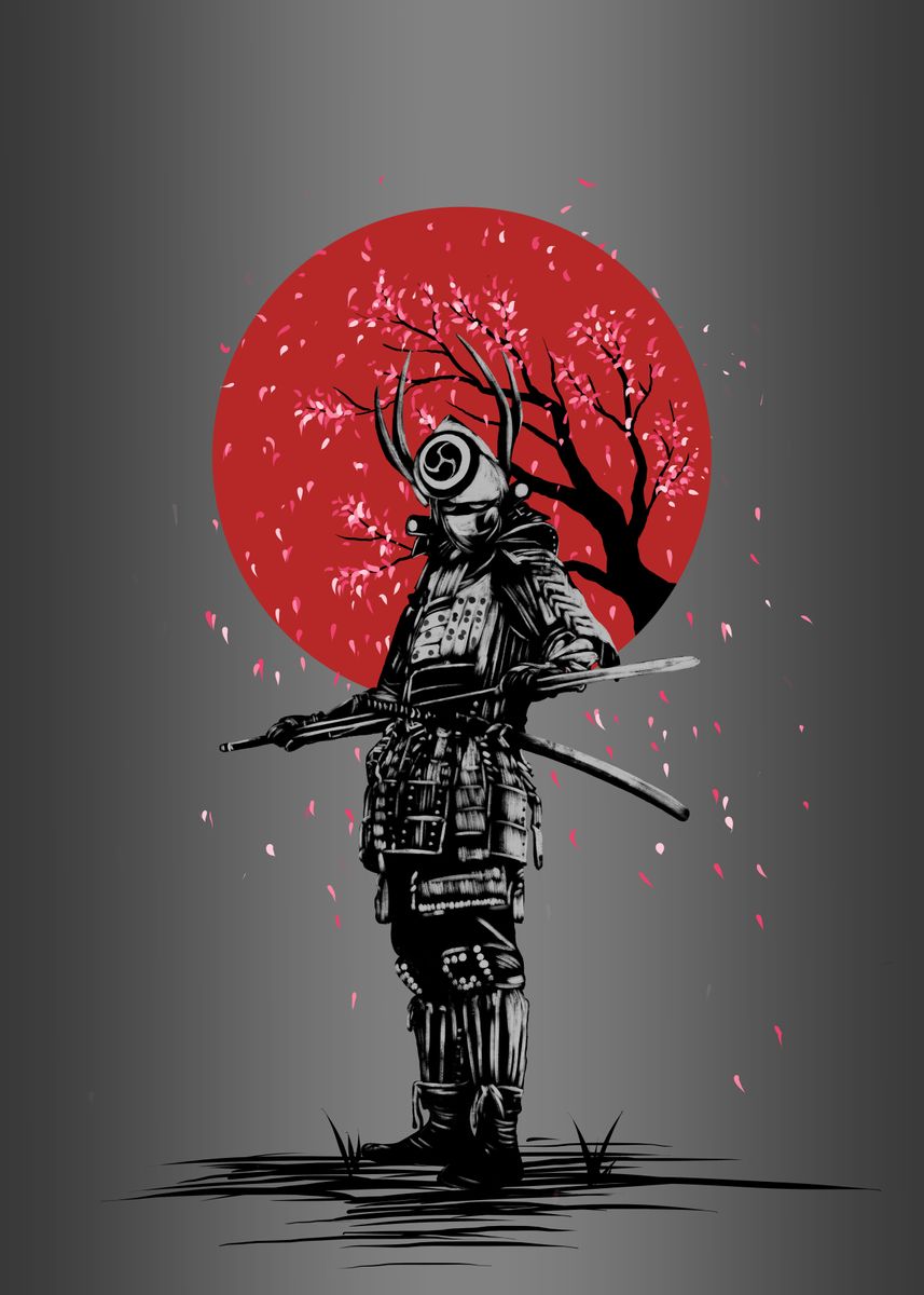 'Samurai' Poster, picture, metal print, paint by Arfan Artd | Displate