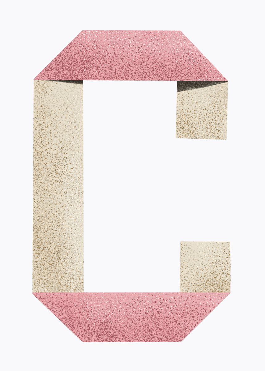 'C Paper Letters' Poster, picture, metal print, paint by Peter Green ...