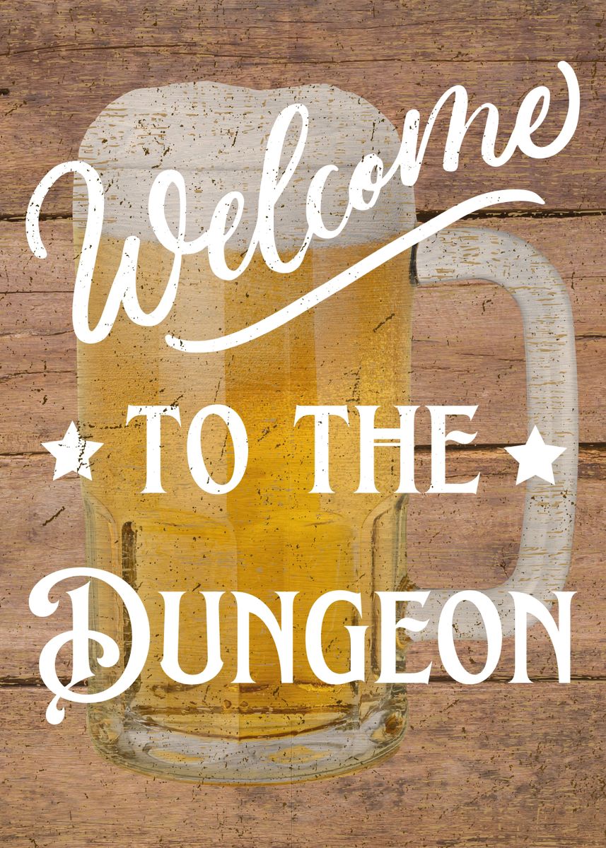 'Welcome To The Dungeon' Poster, picture, metal print, paint by Simon ...