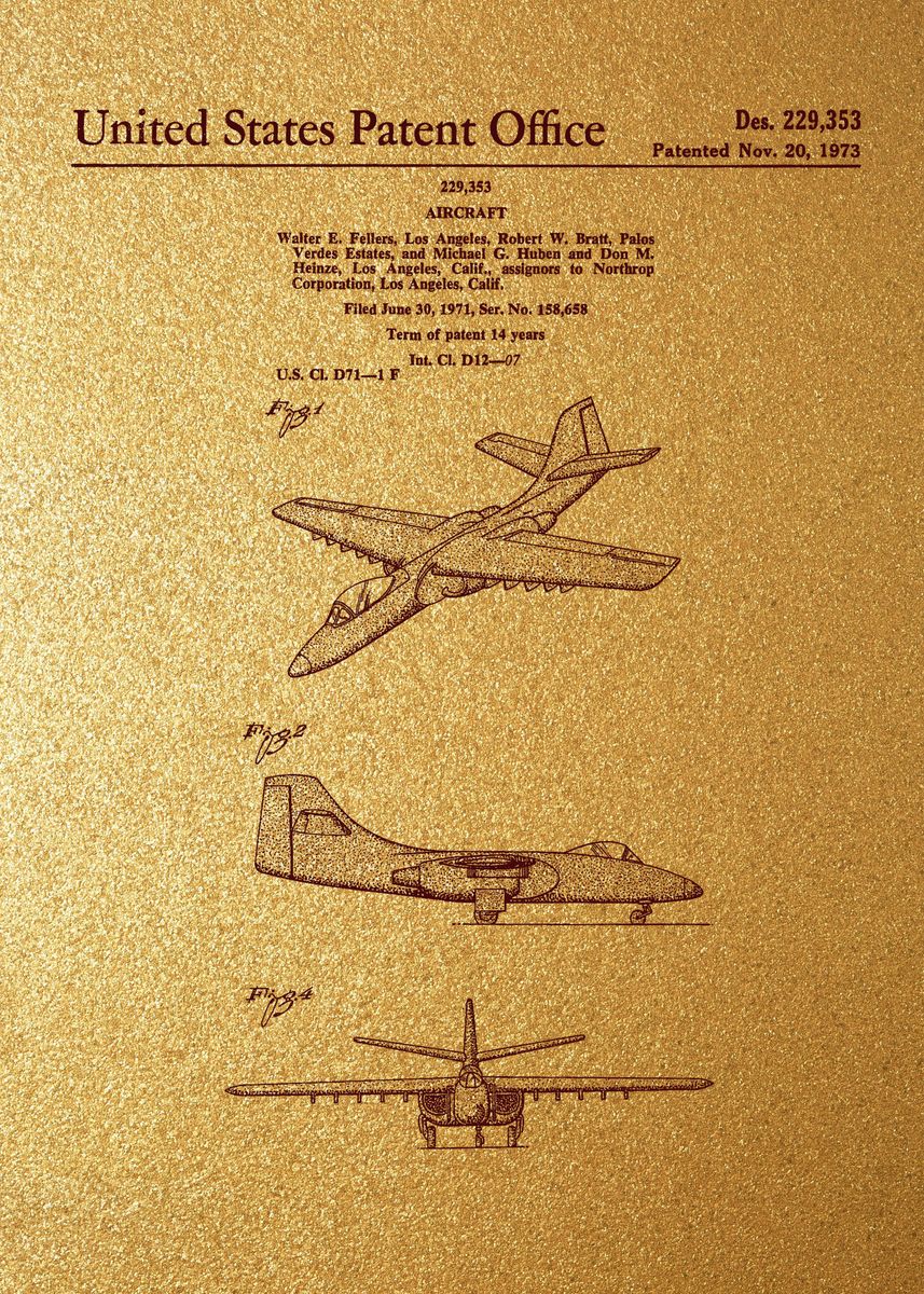 '82 Northrop YA9 Aircraft' Poster by Dusty Kuhlman | Displate