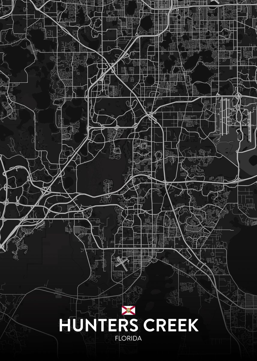 'Hunters Creek FL' Poster, picture, metal print, paint by IMR Designs ...