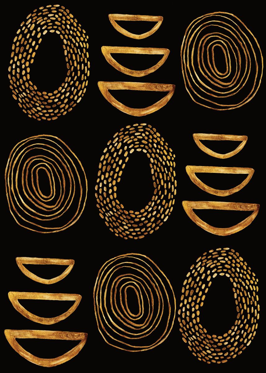 'Golden Icons ' Poster, picture, metal print, paint by EMJAY Heiss ...