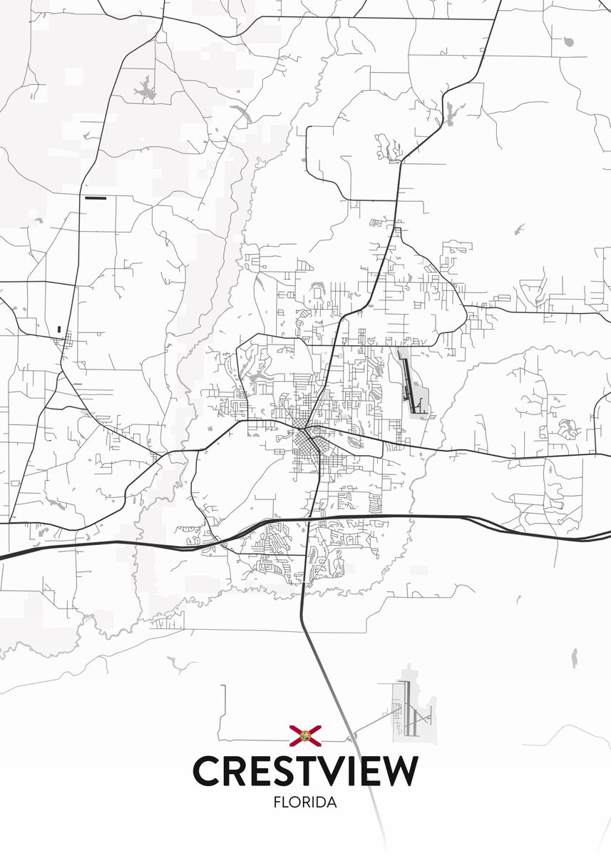 'Crestview FL' Poster, picture, metal print, paint by IMR Designs ...