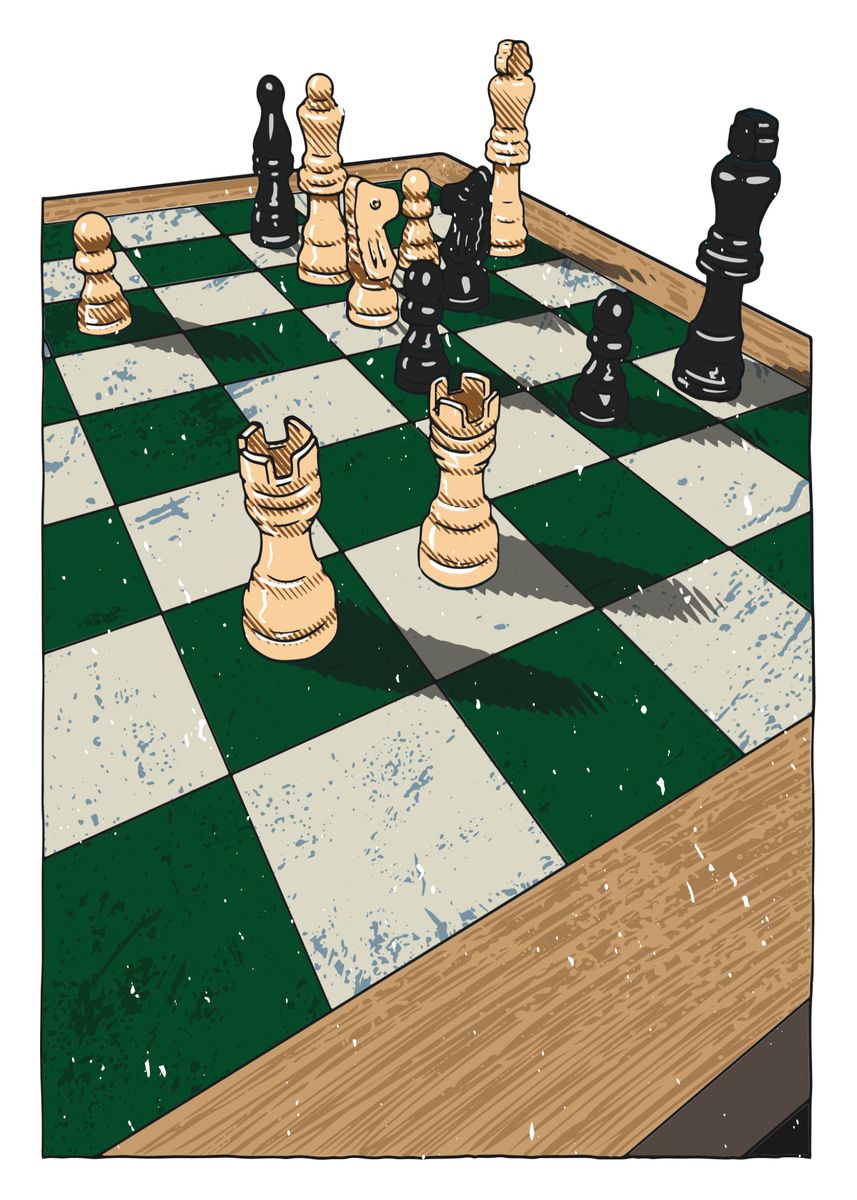 'Chess Perspective Displate' Poster by Bombdesign | Displate