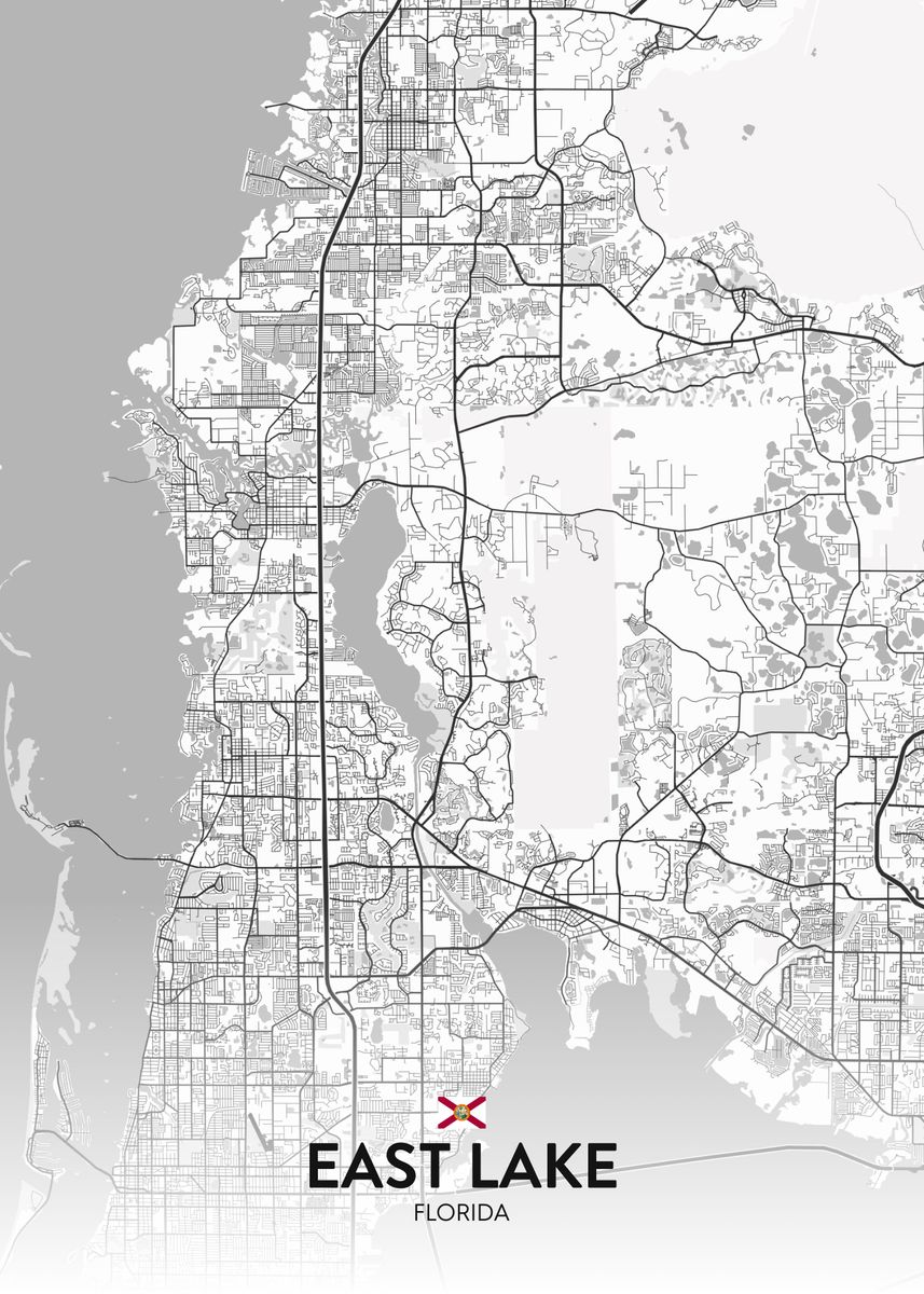 'East Lake FL' Poster, picture, metal print, paint by IMR Designs ...