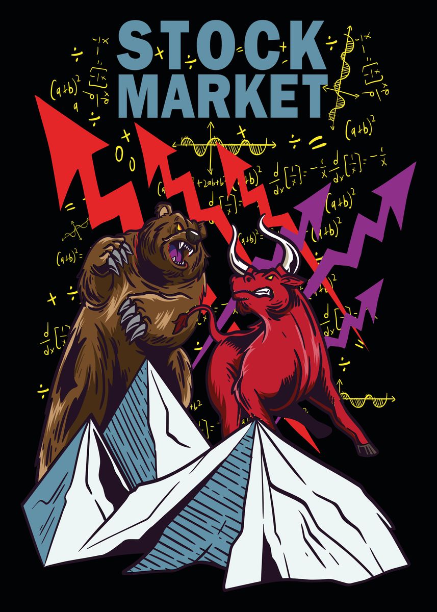 'Stock Market Poster Design' Poster, picture, metal print, paint by ...