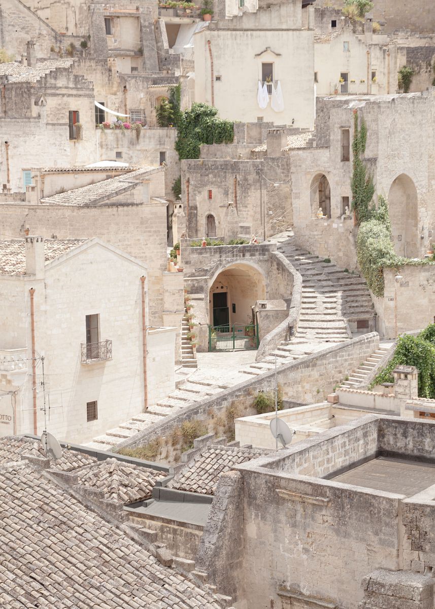 'Matera old town Italy long' Poster, picture, metal print, paint by ...