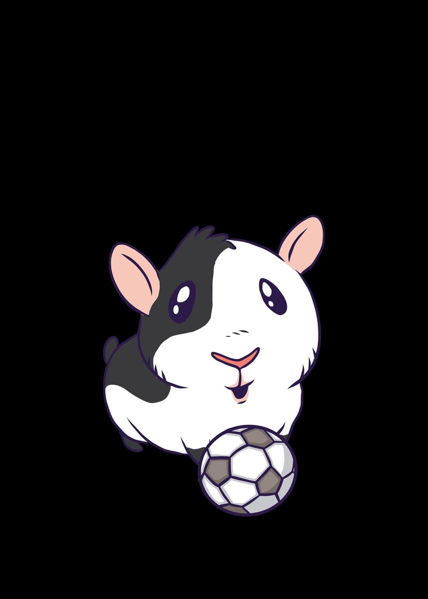 'Soccer hamster' Poster, picture, metal print, paint by Lukes Pixel ...