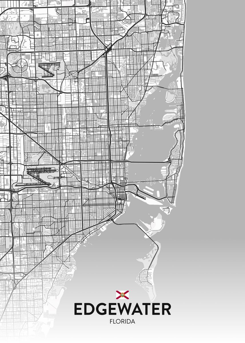 'Edgewater FL' Poster by IMR Designs | Displate