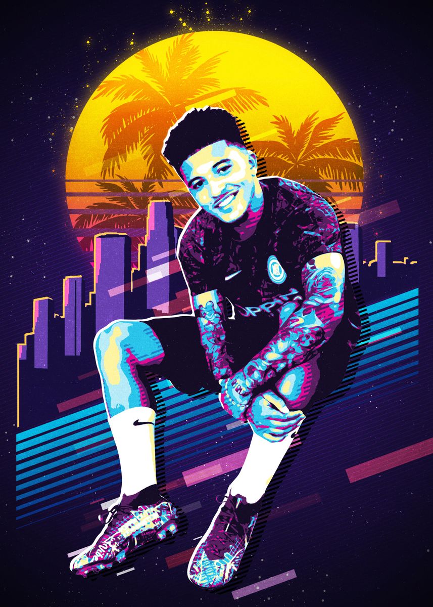 'Jadon Sancho Football' Poster by Sport Posters | Displate