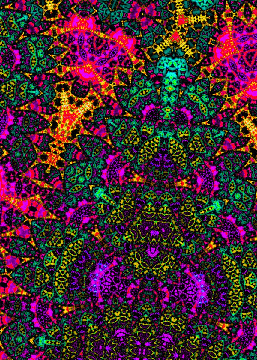 'Colorful Trippy Fractal' Poster by Kaleiope Studio | Displate