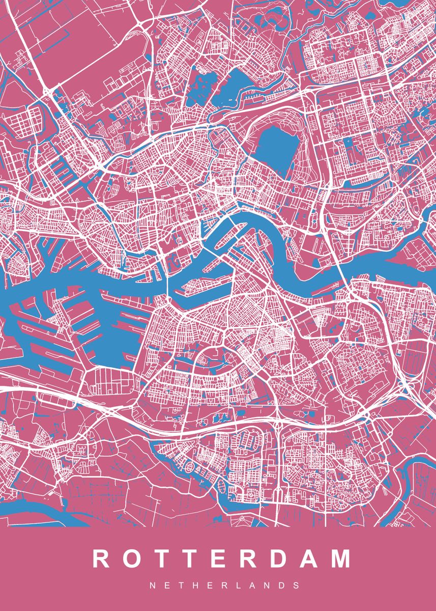 'ROTTERDAM City Map ' Poster by UrbanMaps | Displate