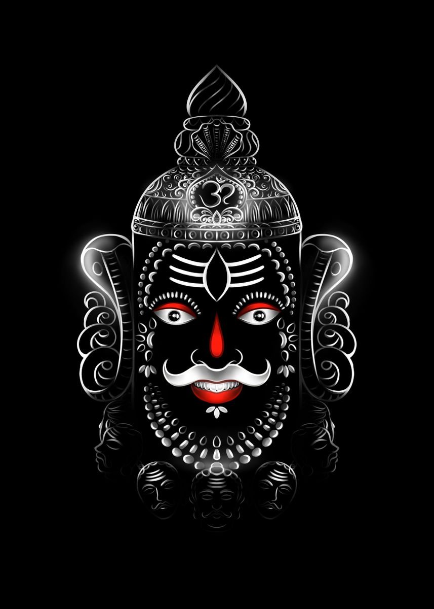 'Smiling Mahakal artwork ' Poster, picture, metal print, paint by ...