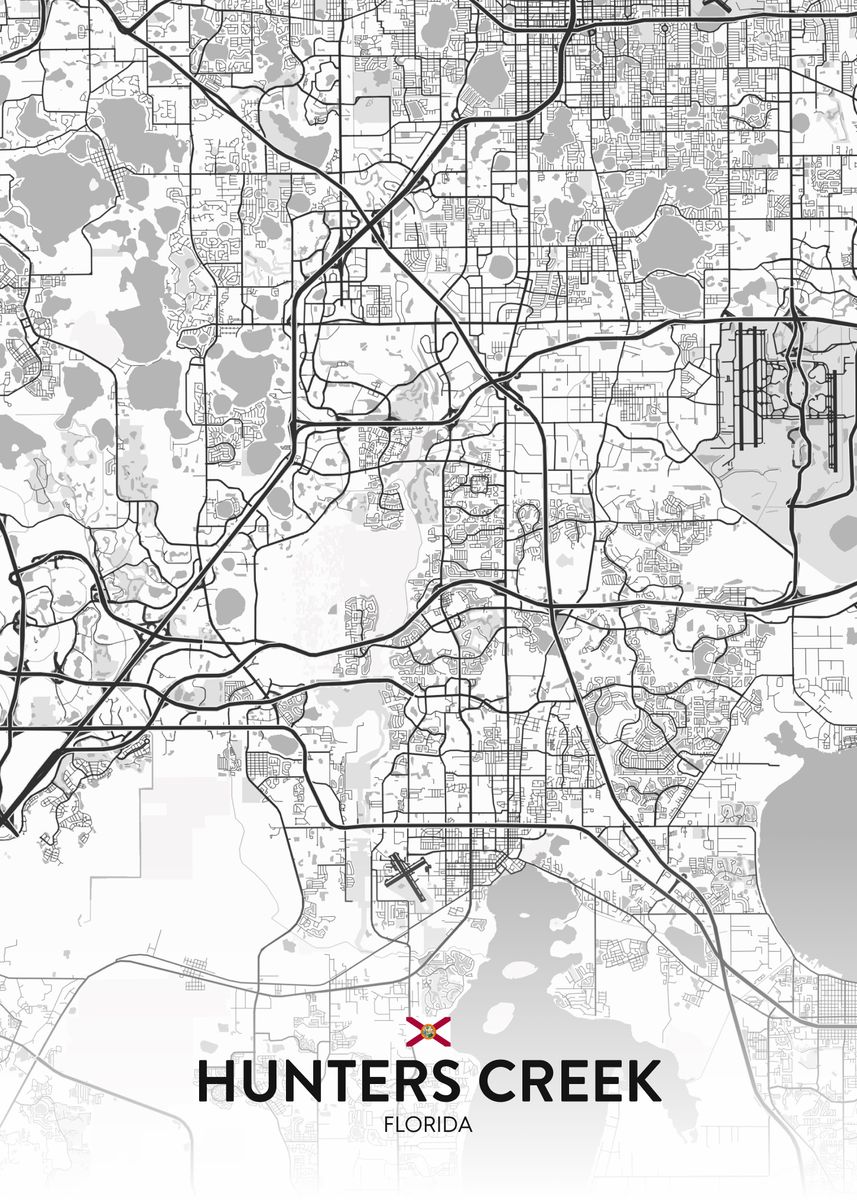 'Hunters Creek FL' Poster, picture, metal print, paint by IMR Designs ...