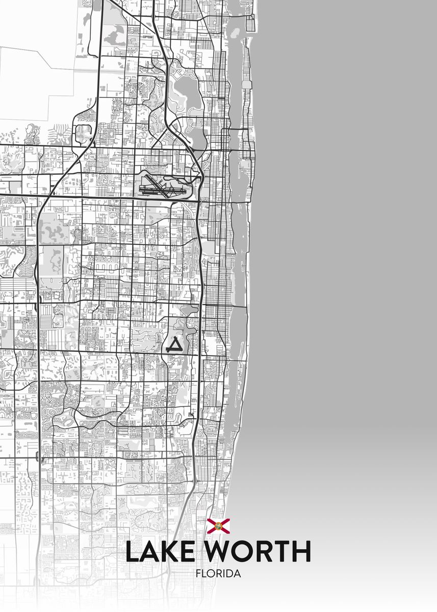 'Lake Worth FL' Poster, picture, metal print, paint by IMR Designs ...