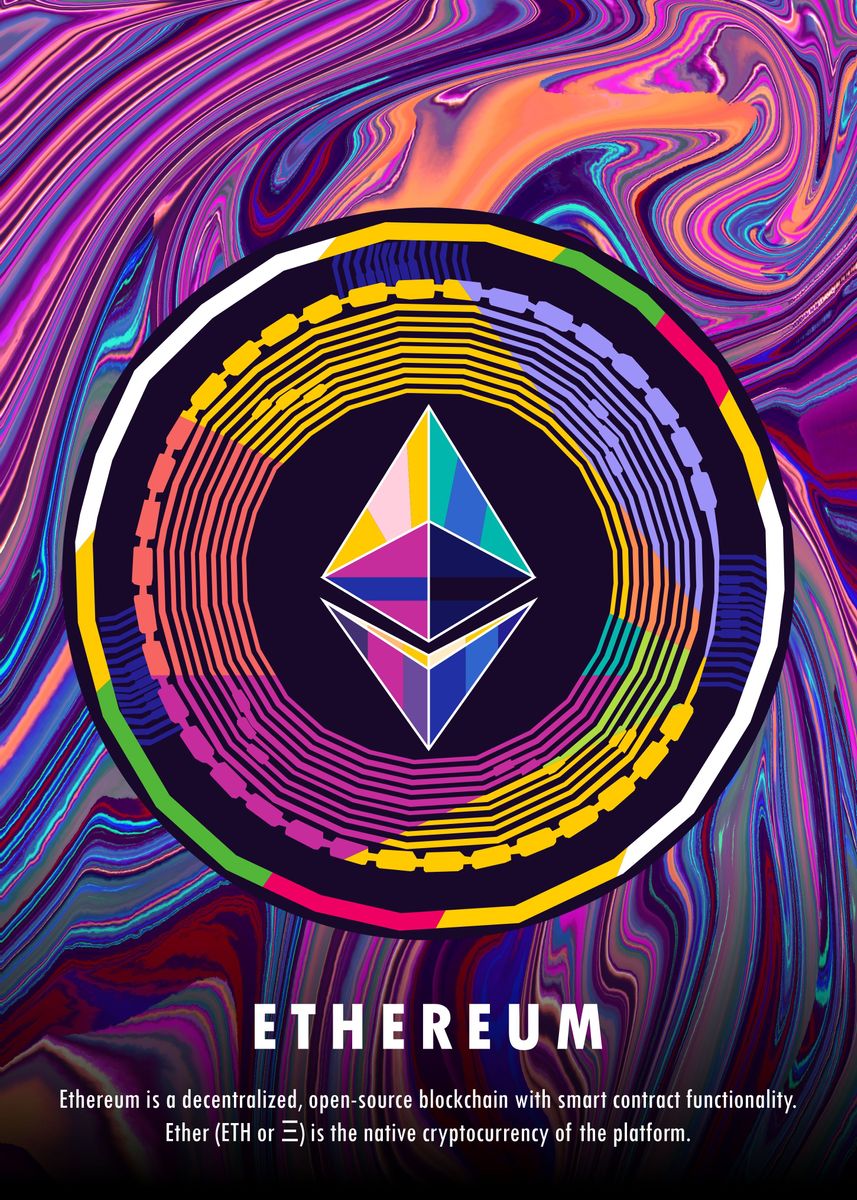 'ETH Crypto' Poster, picture, metal print, paint by Shichiro Ken | Displate