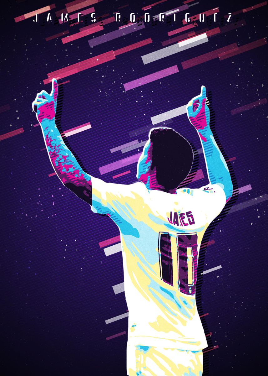 'James Rodriguez Football' Poster by Zachariah Stacey | Displate