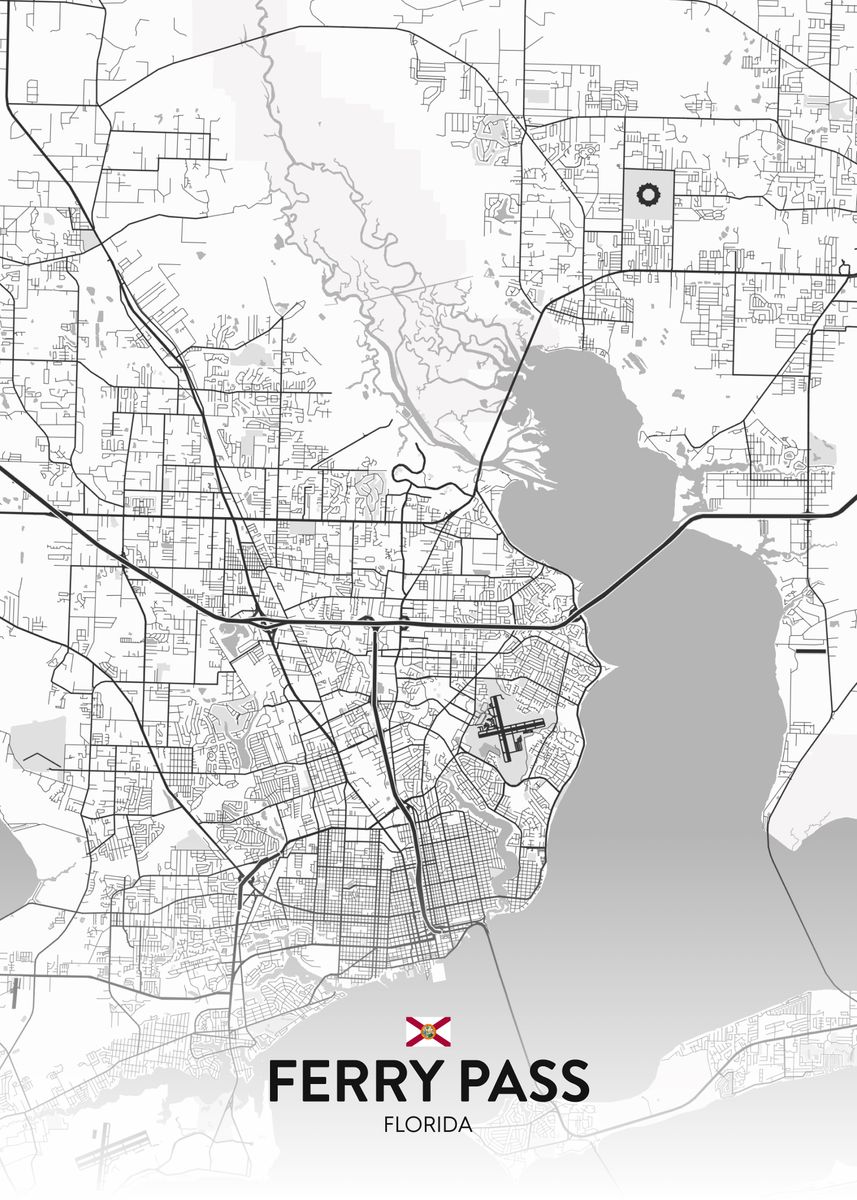 'Ferry Pass FL' Poster, picture, metal print, paint by IMR Designs ...