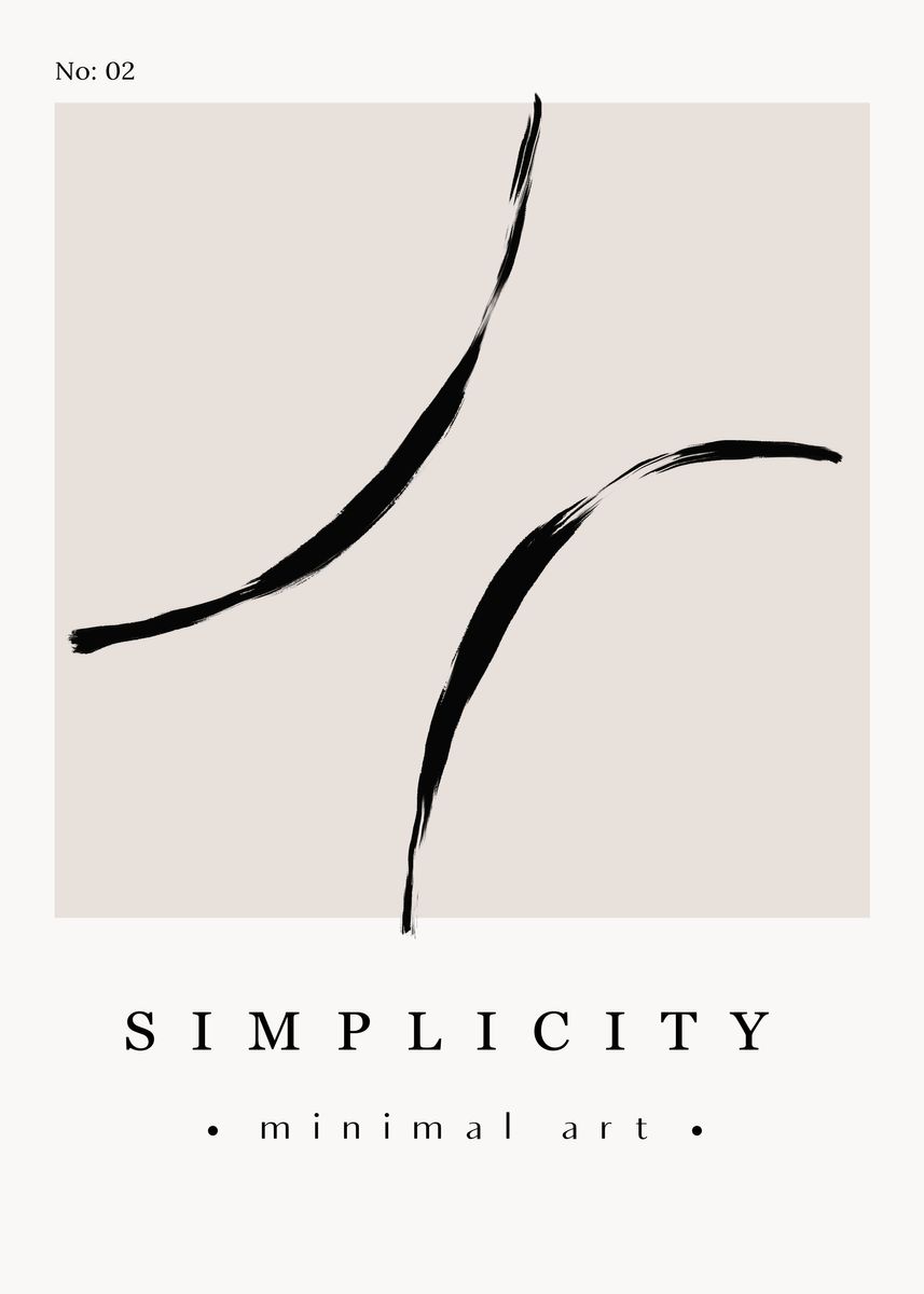 'Abstract Simplicity Art002' Poster, picture, metal print, paint by ...