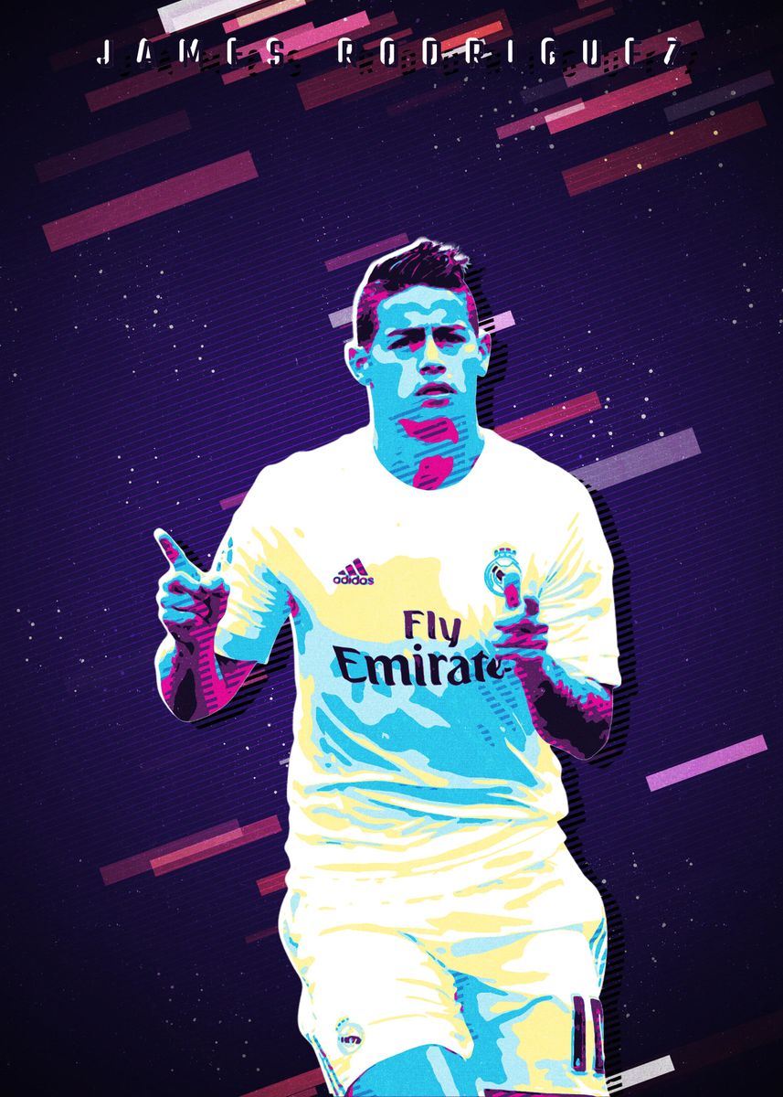 'James Rodriguez Football' Poster by Zachariah Stacey | Displate