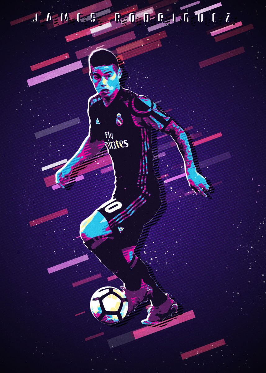 'James Rodriguez Football' Poster by Zachariah Stacey | Displate